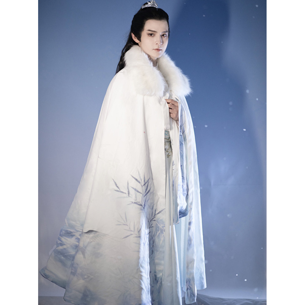 Original Raccoon Sand Cloak Fleece Warm Winter Hanfu Men's Clothing Men ...