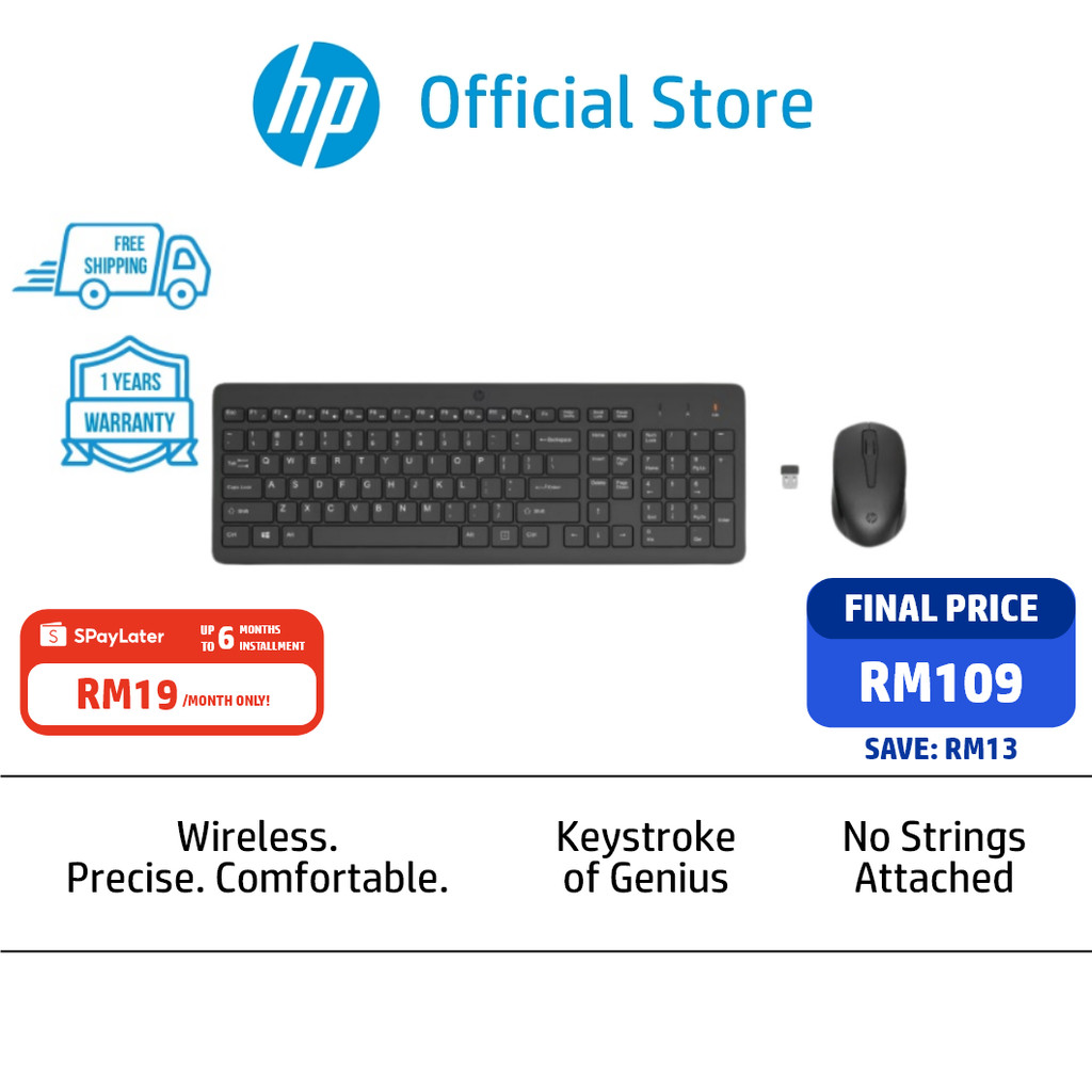 Hp 330 Wireless Mouse And Keyboard Combination Shopee Malaysia