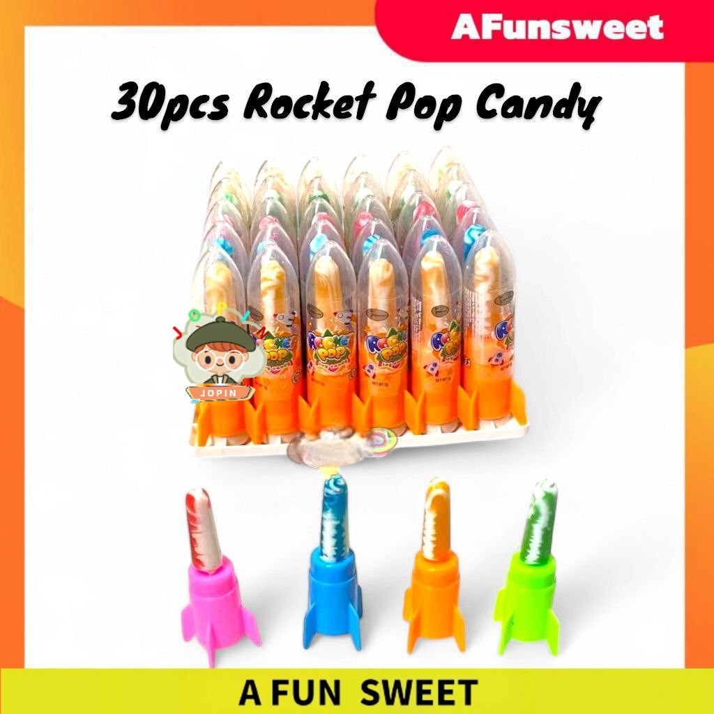 30pcs Ali Rocket Pop Candy FRUITY Hard Candy lollipop (AFS) | Shopee ...