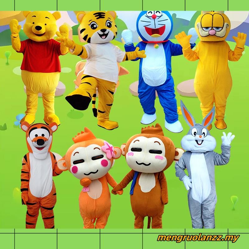 Winnie the Pooh Garfield Doraemon Mascot Cosplay Costume for Adult ...