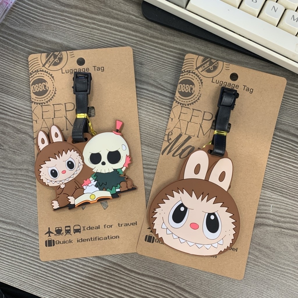 Shopee Official § Cartoon Original Elf Luggage Tag Labubu Luggage Tag ...