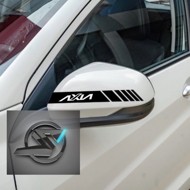 (Ready Stock ) S695# Axia New Logo Car Sticker Bar Side Mirror | Shopee ...