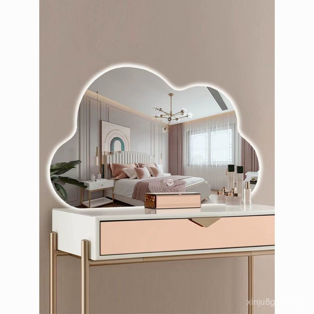 Irregular Mirror Cloud Luminous Mirror Makeup Mirror Dressing Mirror ...
