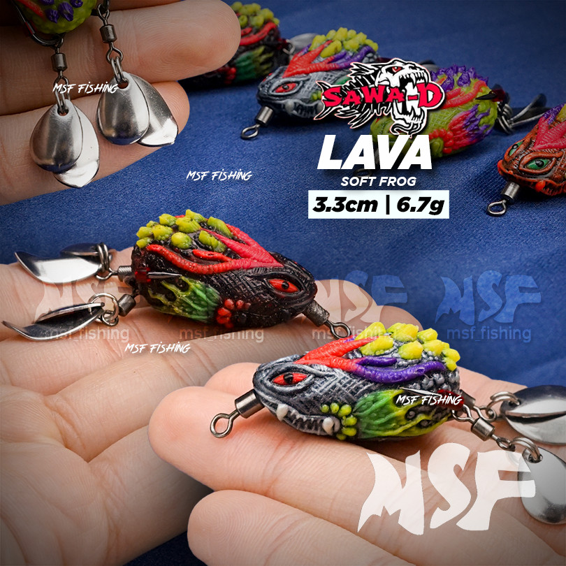 [MSF] Sawa-D Lava Soft Frog 3.3cm 6.7g Snakehead Hunter Katak Getah ...