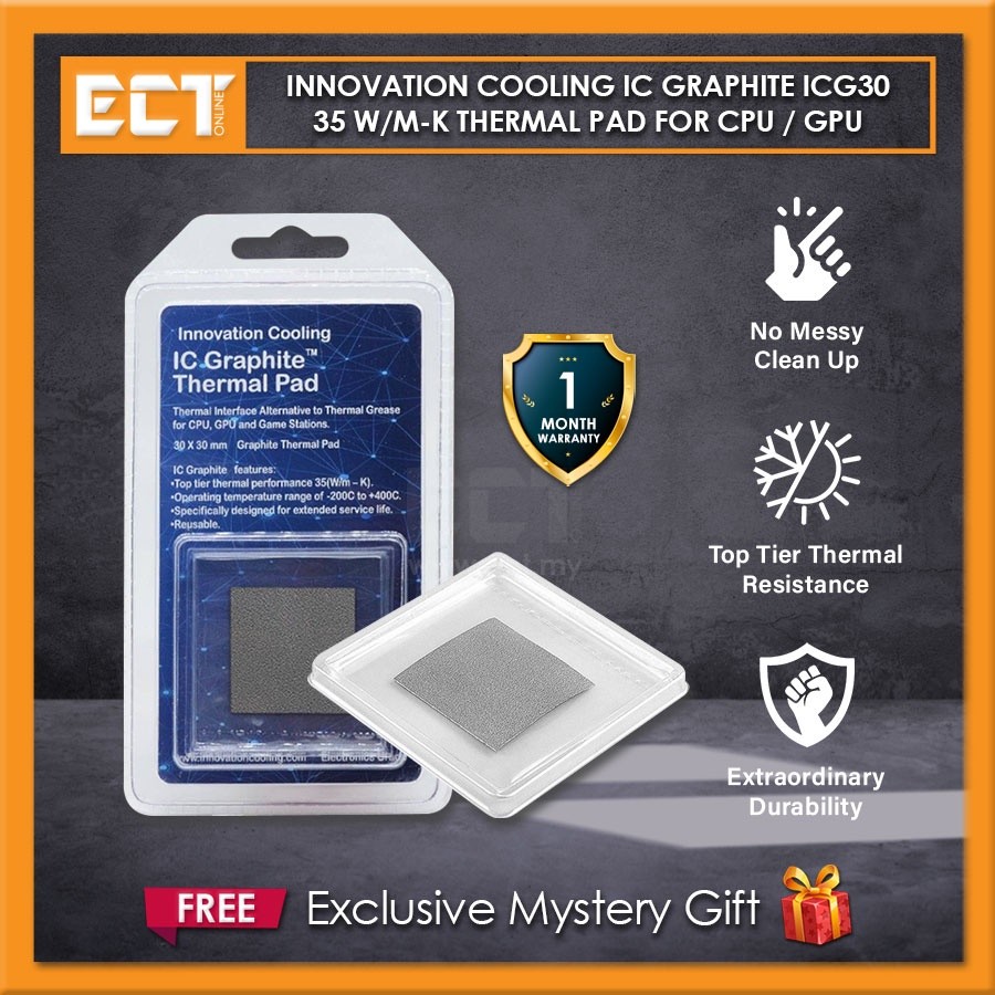 Innovation Cooling IC Graphite ICG30 / ICG40 35 w/m-k Thermal Pad for ...
