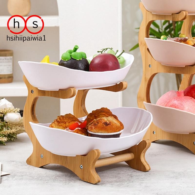 Fruit Tray Racks Table Plates Dinnerware Kitchen Fruit Bowl Partitioned ...
