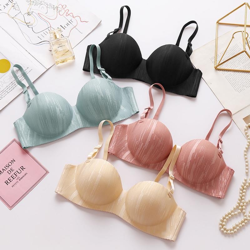 Scratch-style Padded Bra, About 3cm Thick, Rimless Breast Lift, Bust ...