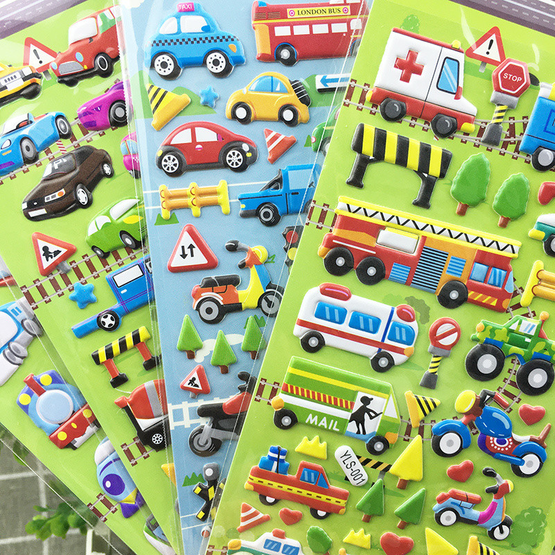 Engineering Vehicle Stickers Children Stickers Car Transportation ...