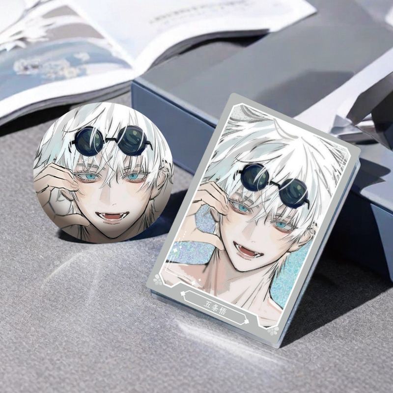 Spell Fighting Gojo Gou Glitter Mahjong Goo Card Bar Chi Badge Guzi ...