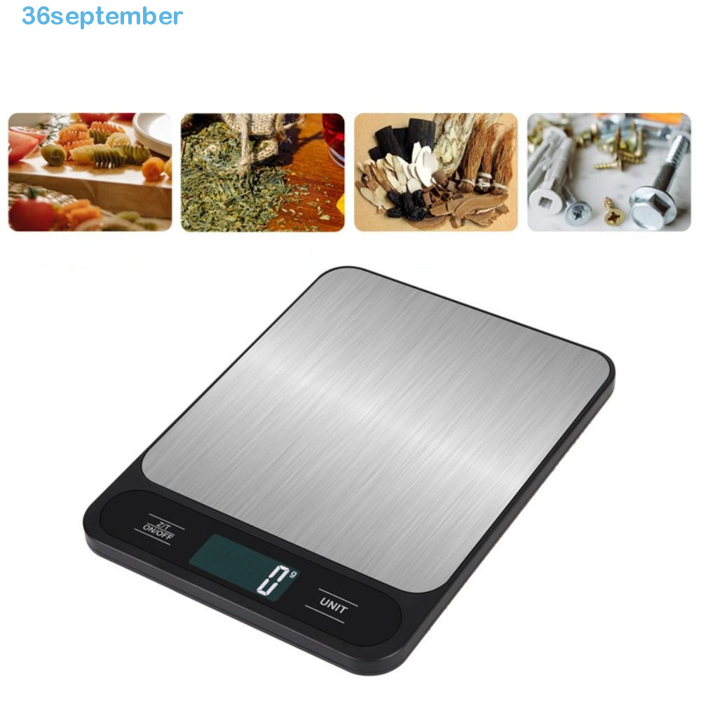 SEPTEMBER Portion Scale, Accurate Measuring Kitchen Scales, 10kg 1g ...
