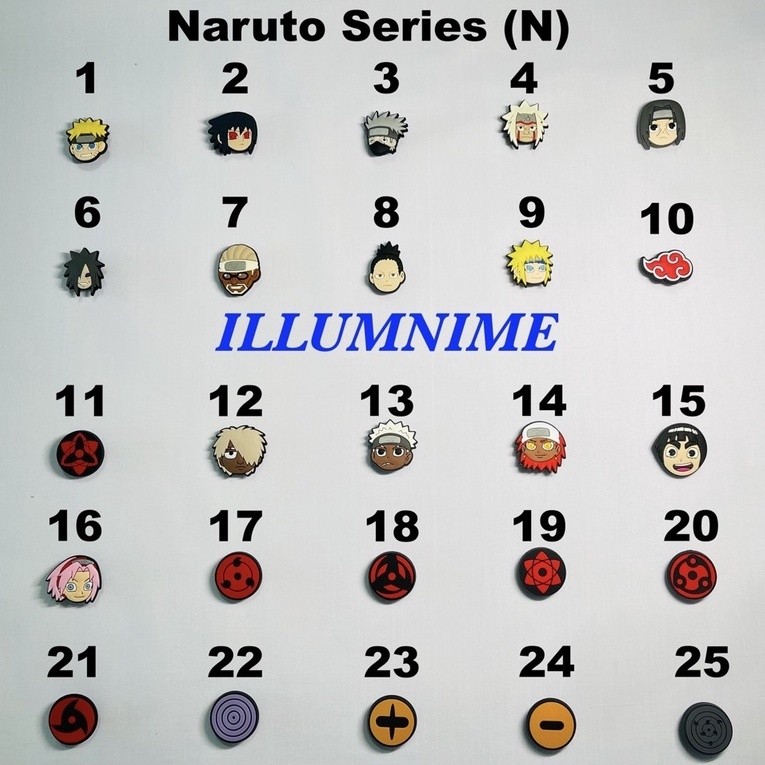 Crocs Jibbitz (PVC) Shoe Charm Cute Kawaii Anime Series 1 Naruto ...