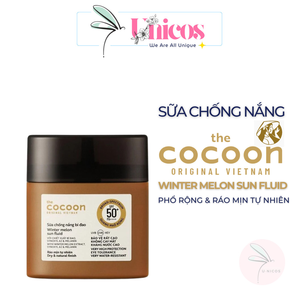 COCOON Winter Melon Sun Fluid SPF 50+ PA++++ Broad Spectrum Sunscreen ...