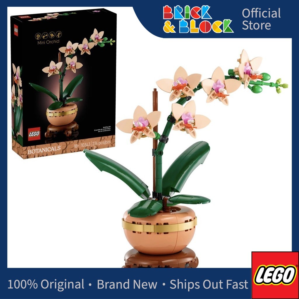 LEGO 10343 Mini Orchid | LEGO Botanical Collection | Bunga Orkid Mini ...