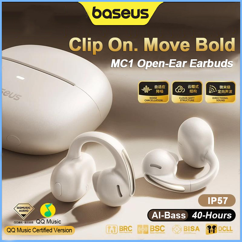 Baseus new MC1 Clip-On Sports Earbuds Ear Clip Wireless Earphones ...