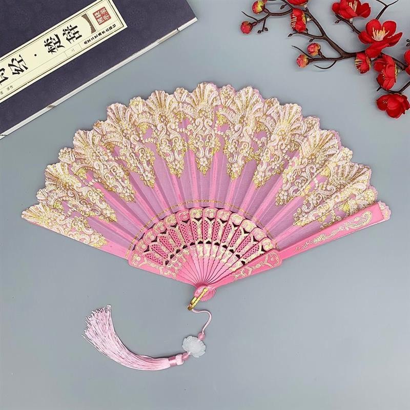 Single Flower Folding Fan Chinese Fan Dance Fan Wingchun Fan Plastic ...