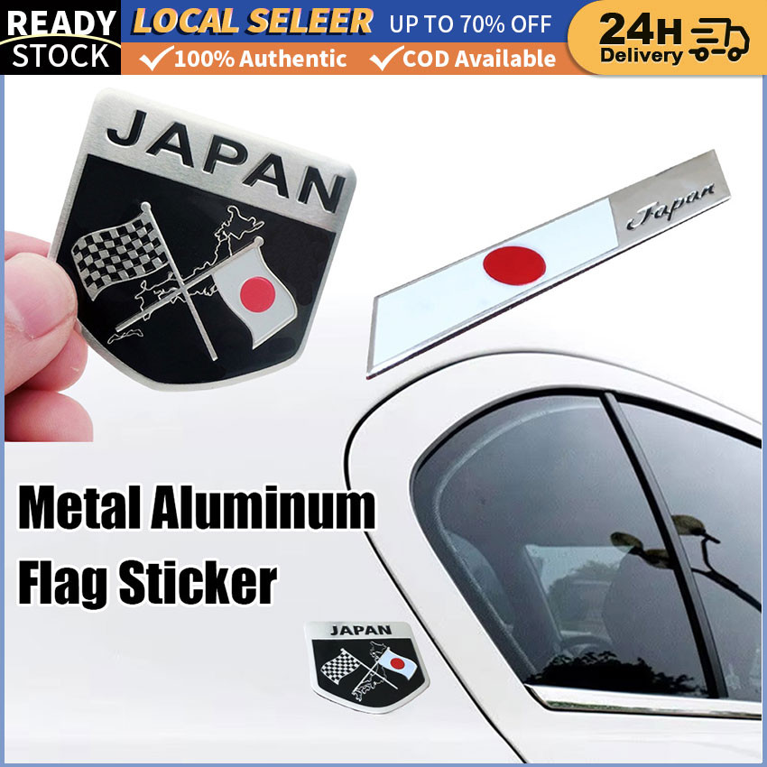 Metal Japan Flag Logo Emblem Japanese Flag Shield Badge Suzuki Honda ...