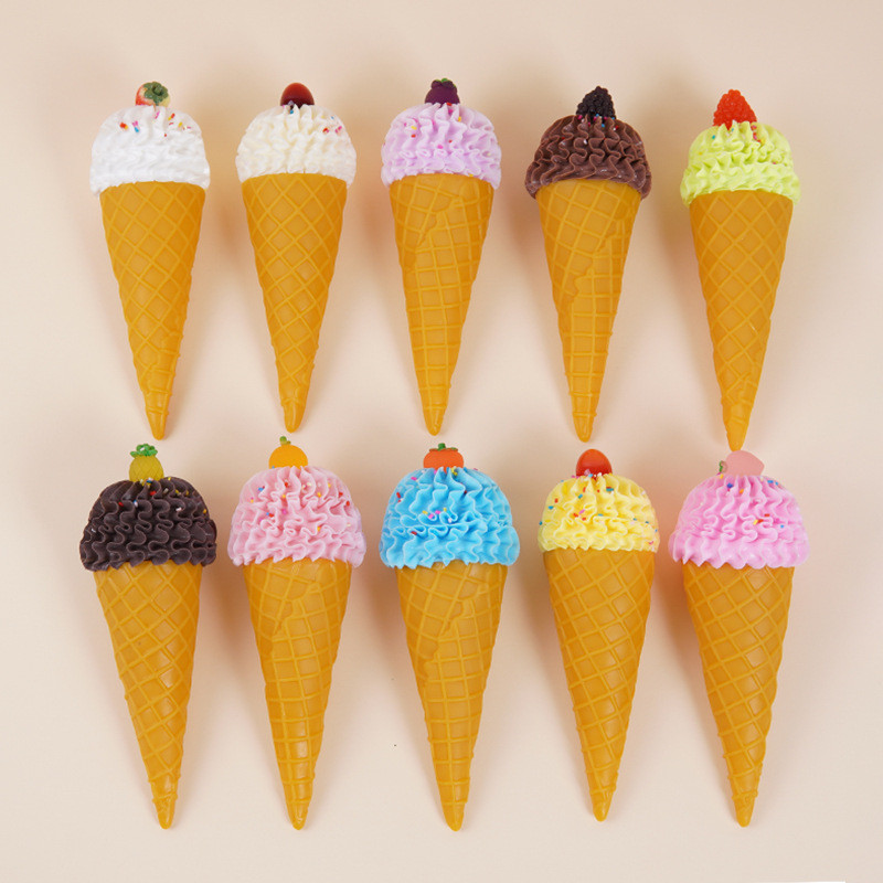 Ice Cream Cone Model Fake Ice Cream Props Artificial Realistic Desset ...