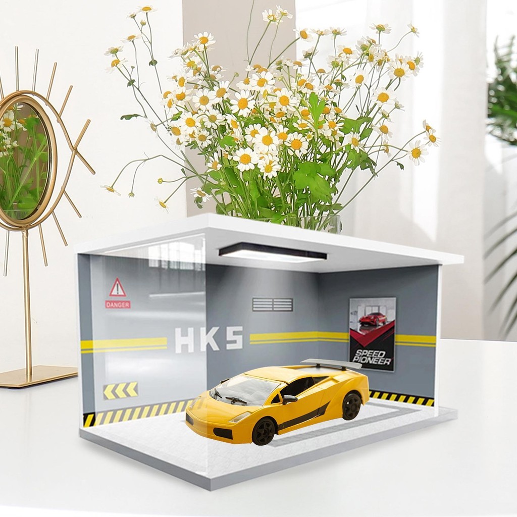 Model Car Garage Display Models Collector Light up Display Stand Car ...
