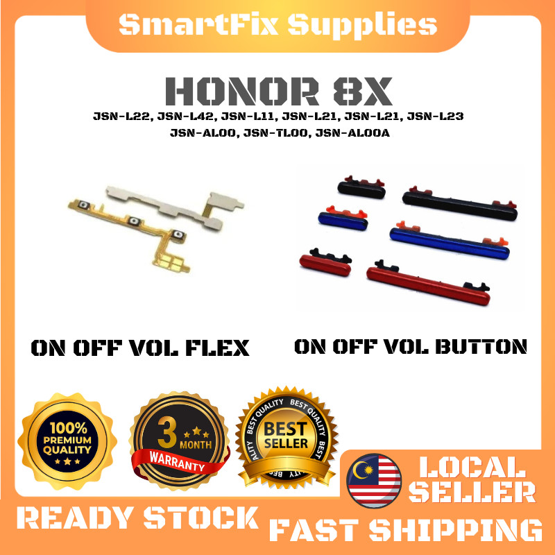 Honor 8X Power On Off+Volume Ribbon Flex JSN-L22, JSN-L21, JSN-L21 On ...