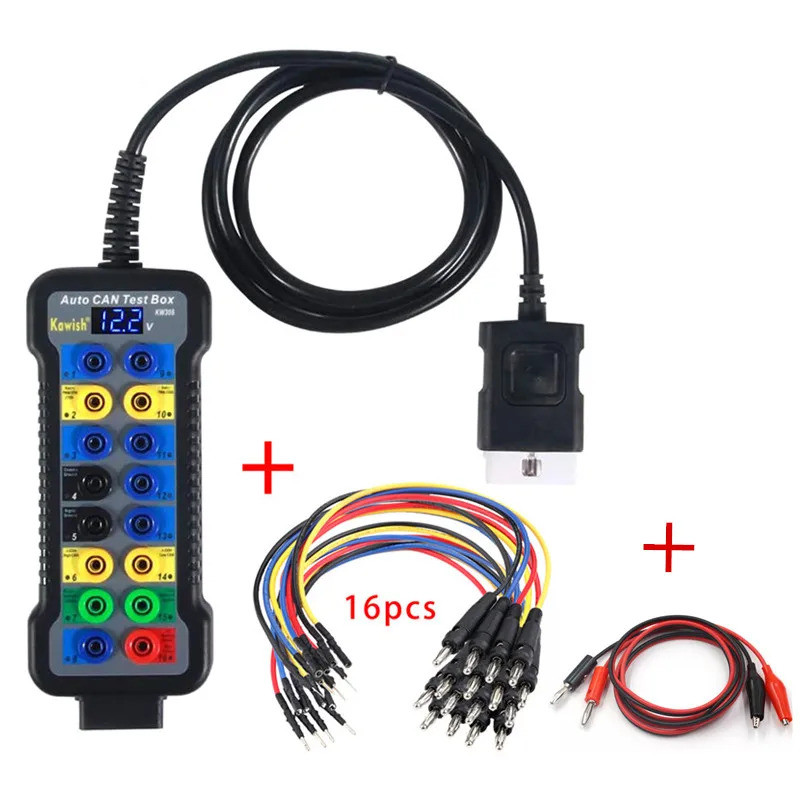 Car OBD Breakout Box Diagnostic Tools With OBD Extension Cable, Digital ...
