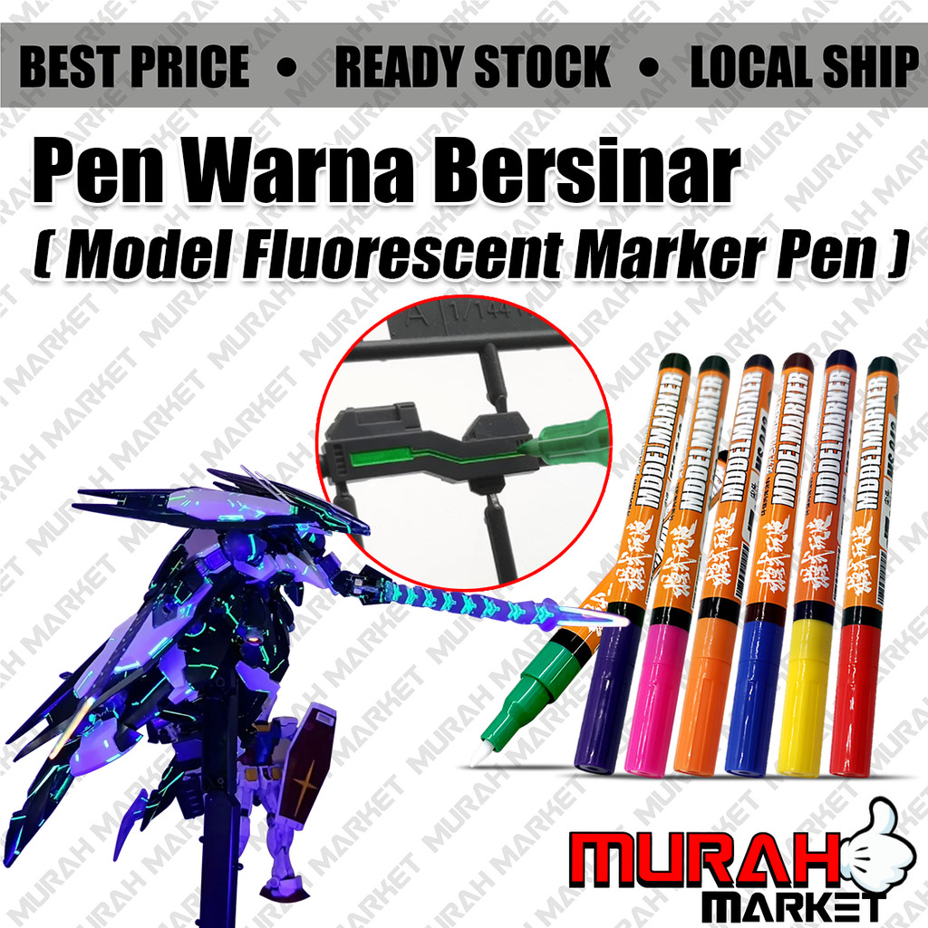 MoShi Fluorescent Marker Pen MoShi MS042 Marker 0.7mm Neon Color Marker ...