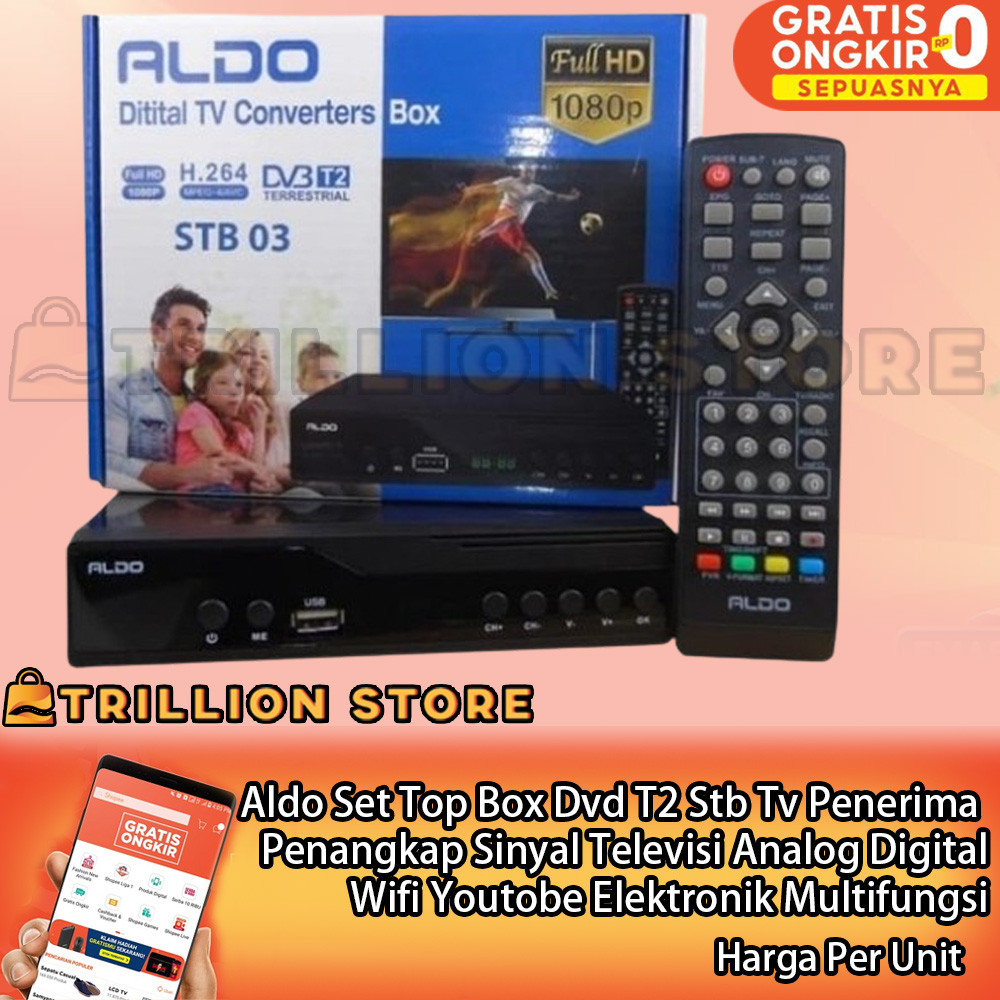 Aldo Set Top Box DVB T2 STB 03 Digital Receiver Signal Catcher Tipi ...