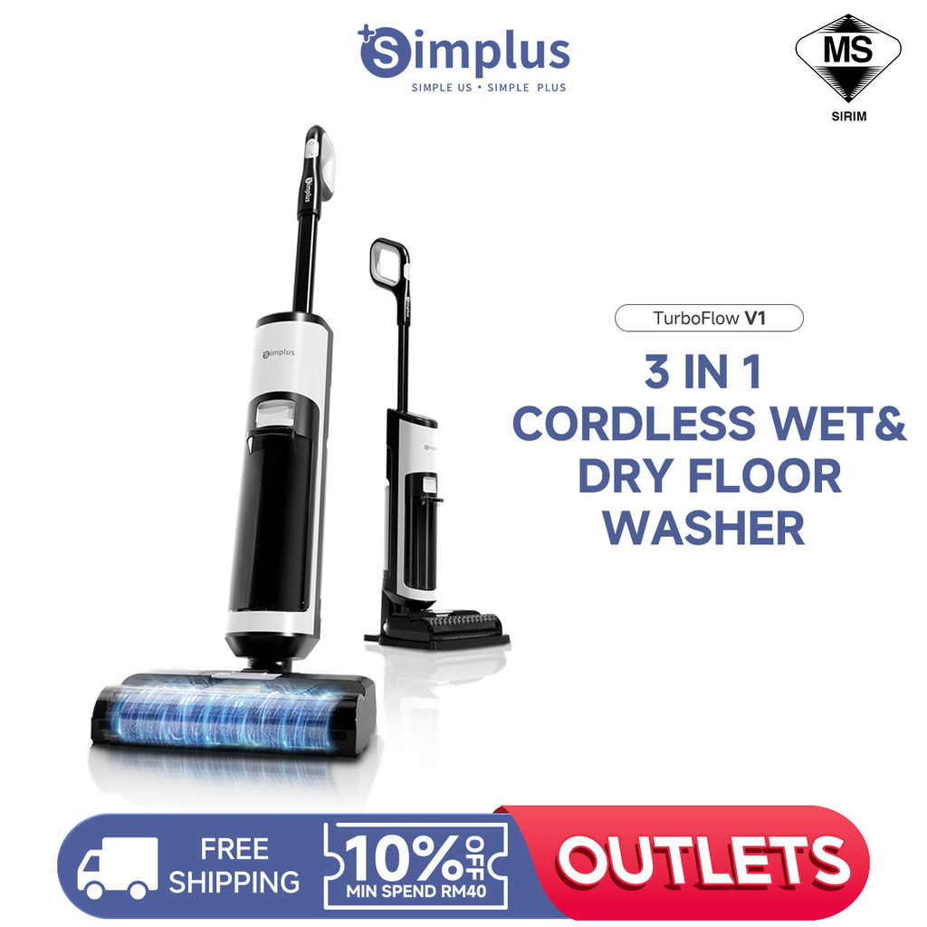 Simplus 3 In 1 Automatic Cordless S-Clean V1 Wet And Dry Vacuum Cleaner XDJH001 | Shopee Malaysia