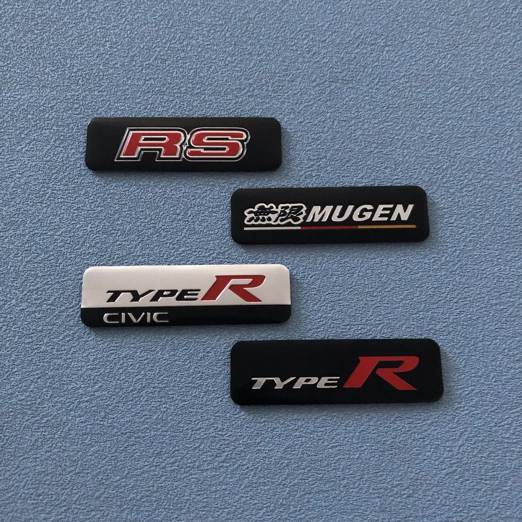 6*1.8CM 3D aluminum MUGEN TYPER RS letter car sticker decal badge ...