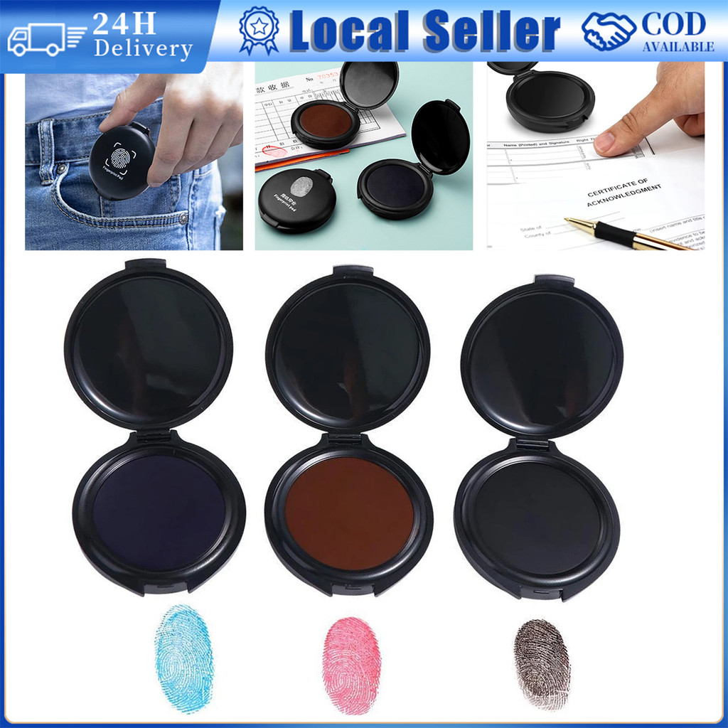 1Pc Fingerprint Pad Portable Thumb Print Ink Pad for Certificate ...