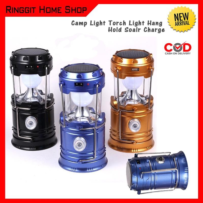 Ringgit Home Shop Camp Light Torch Light Hang Hold Soalr Charge USB ...