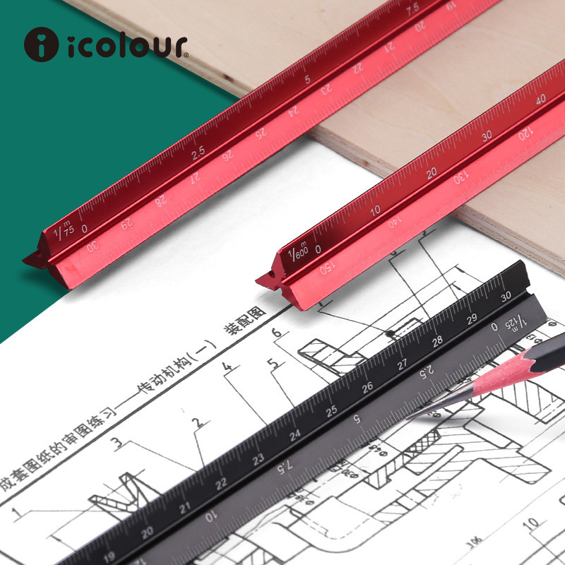 Aikale Scale Triangular Drawing High Precision Multi-Function 15/30cm ...