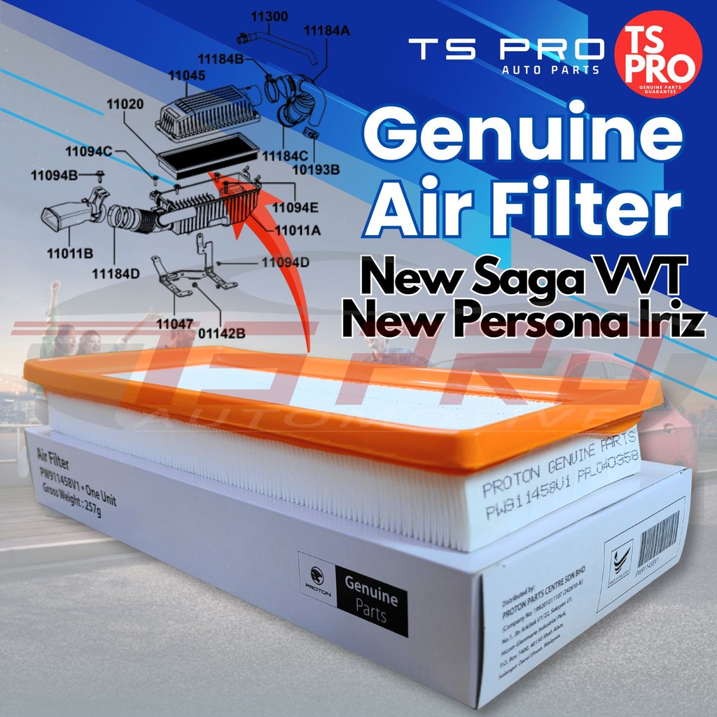 Proton New Saga VVT New Persona Iriz Genuine Air Filter Penapis Angin ...