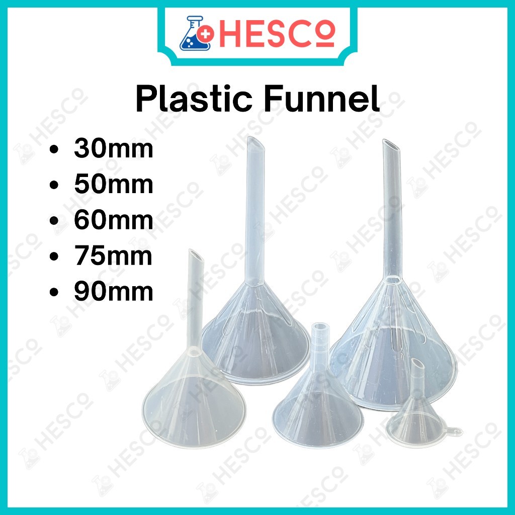 Plastic Filter Funnel Clear Corong Plastik PP – 30mm/50mm/60mm/75mm ...