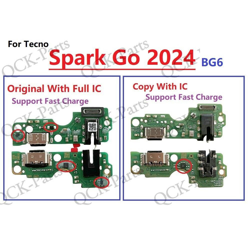 Original Usb Charging Port Board Dock Plug Socket Jack Connector Flex Cable For Tecno Spark Go