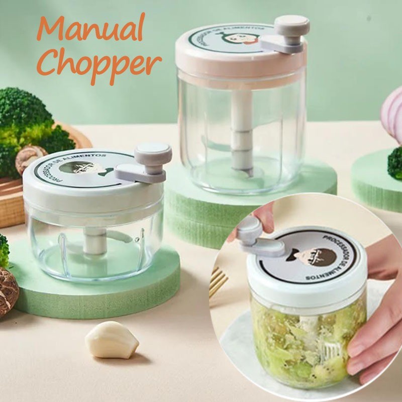 Manual Chopper Kitchen Gadgets 2 in 1 Multifunction Garlic Hand Pull ...
