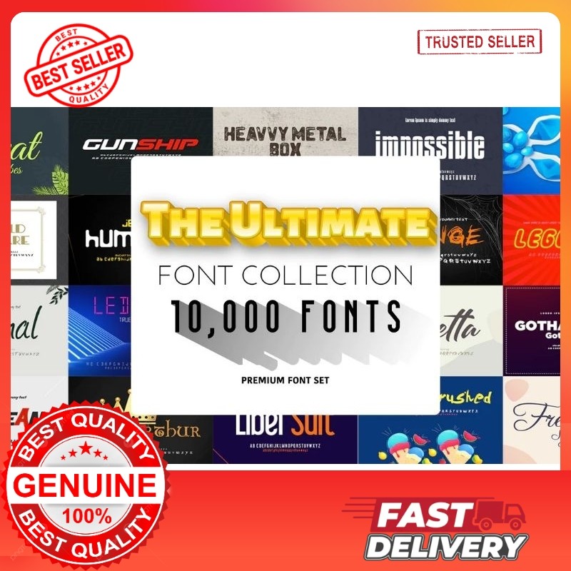 10K Font Collection 🔥 MURAH 🔥 | Shopee Malaysia