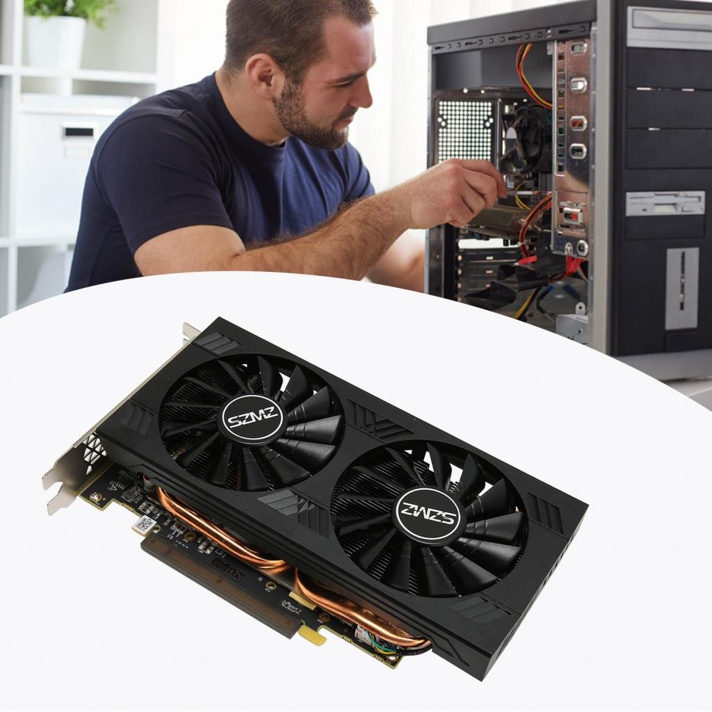 Hoomy Computer Graphics Card 8Pin Power Interface RX580 8GB GDDR5 256 ...