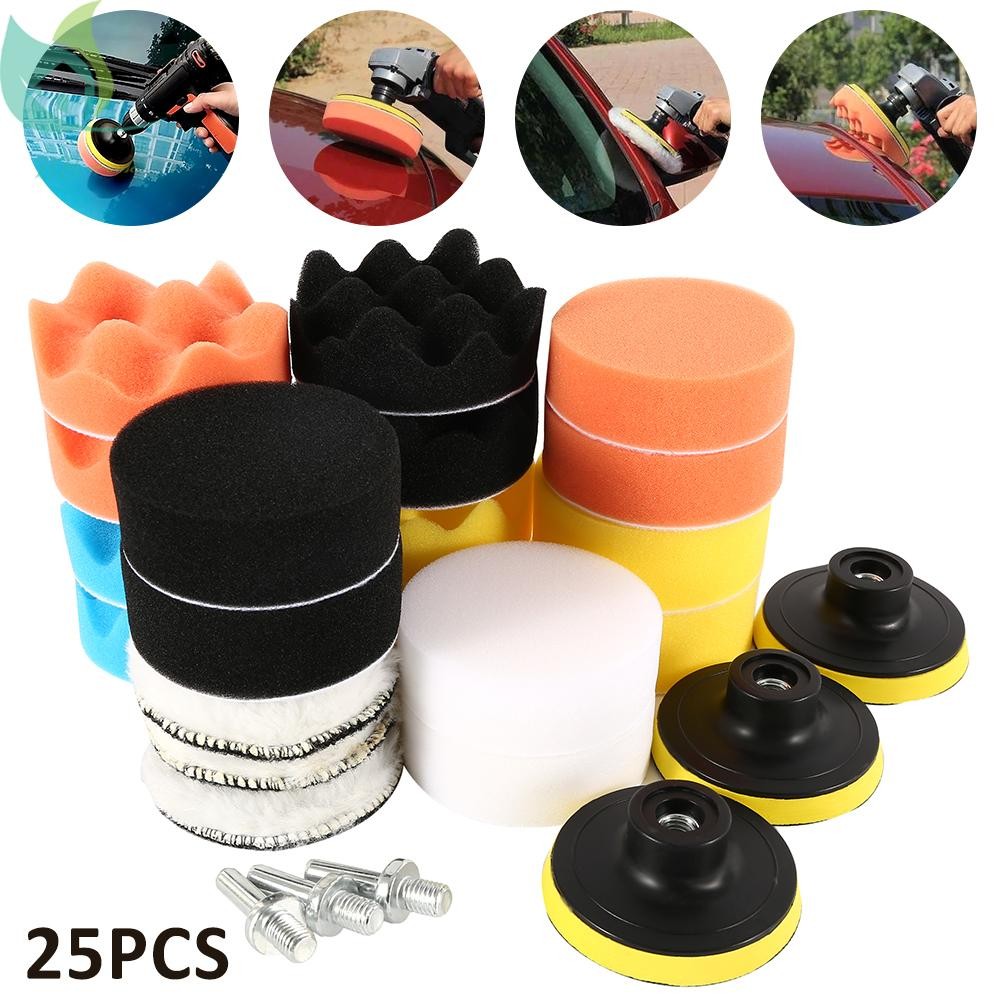 25pcs Car Polishing Pads Drill Buffing Kit Professional Car Sponge ...