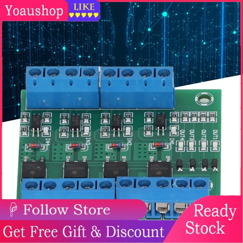 Yoaushop MOS Driver Module 4 Way Field Effect PLC Amplifier Board 3‑20V ...