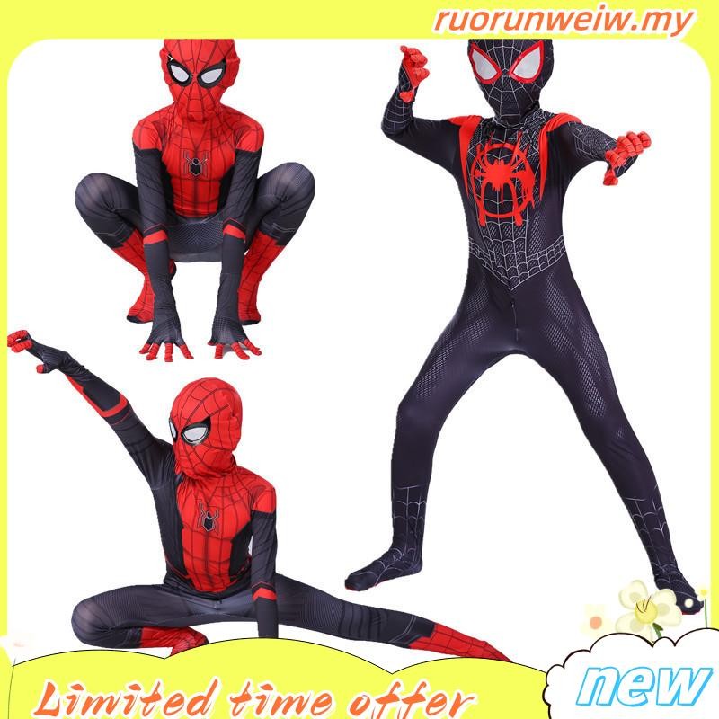 Child Iron Spider Spider-Man Bodysuit Kids Tights Zentai Costume ...