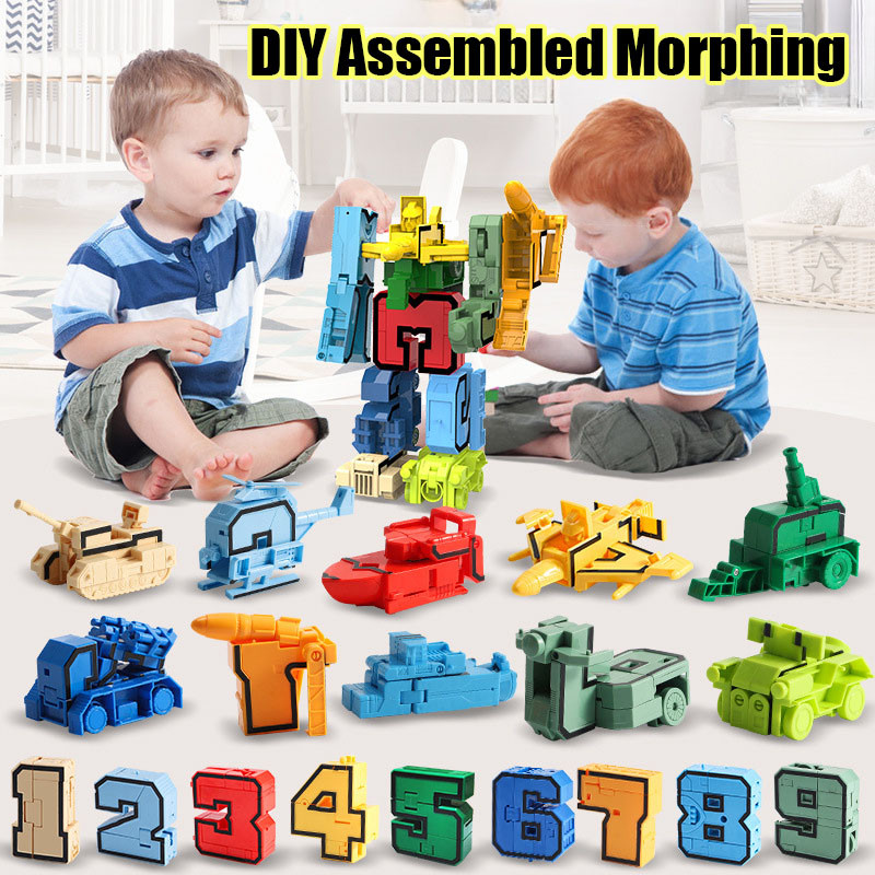 DIY Assembled Morphing Toy Alphabet Morphing Robot Full Set of ...