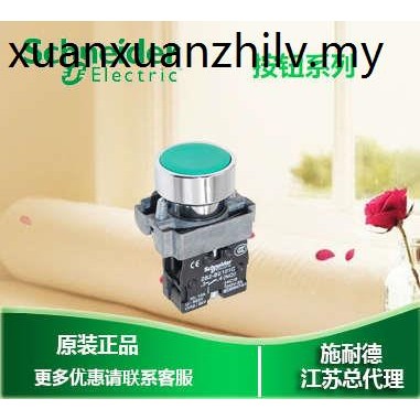 Schneider Push Button Switch Self-Reset Normally Open XB2BA31C Flat ...