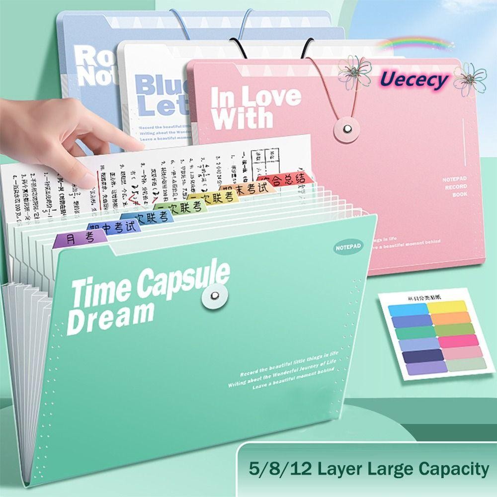 UECECY A4 File Folder, 5/8/12 Pockets Waterproof Organ Bag, High ...