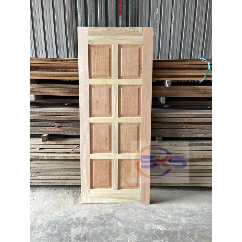 SKS Solid Door MD10 Standard Size Wood Pintu Kayu Timber Veneer ...