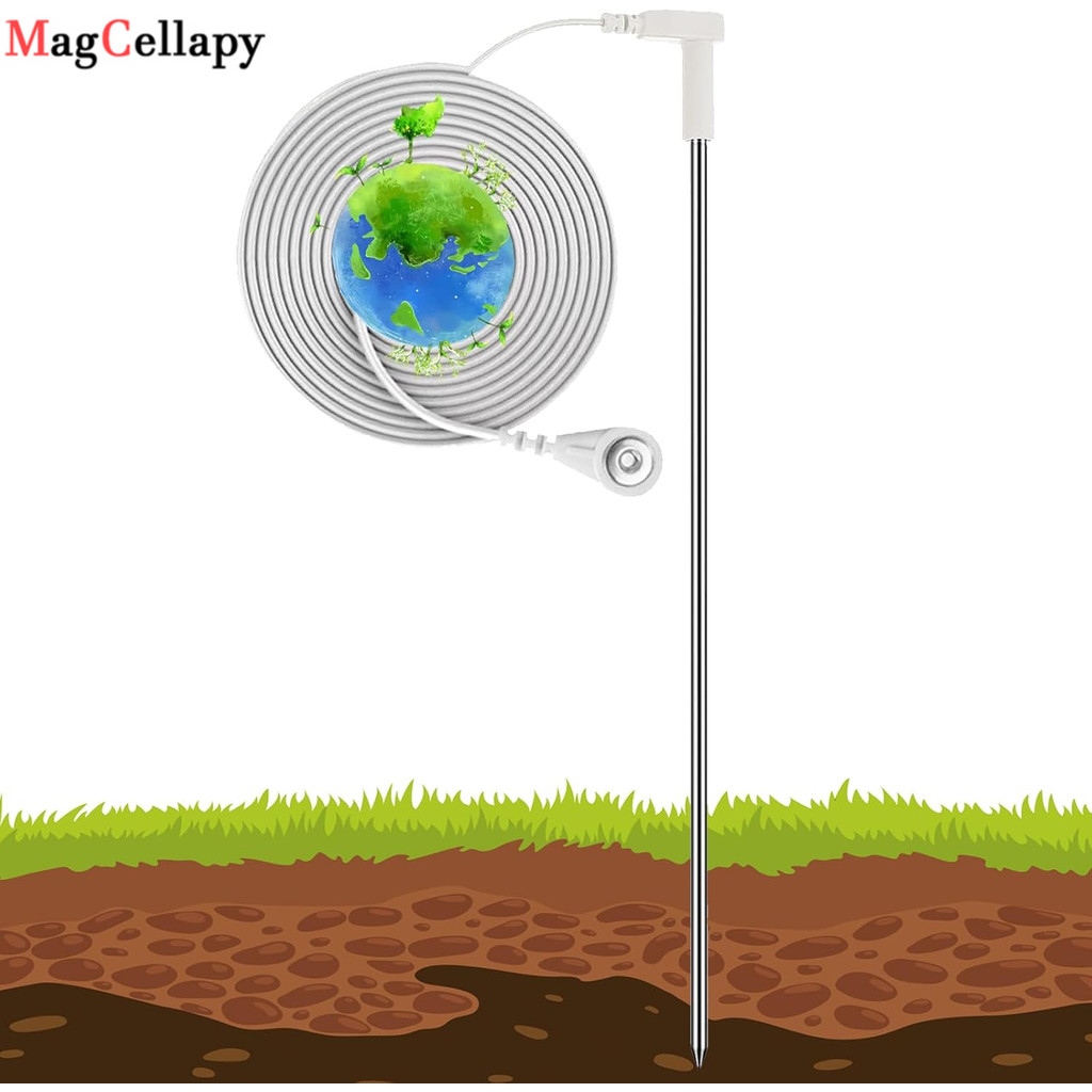 Grounding Rod with 65ft Ground Wire for Earthing Mats, Pads, Sheets ...