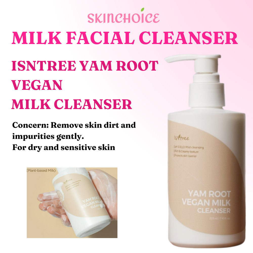 ISNTREE YAM ROOT VEGAN MILK CLEANSER 220ml HYDRATING CLEANSER | Shopee Malaysia