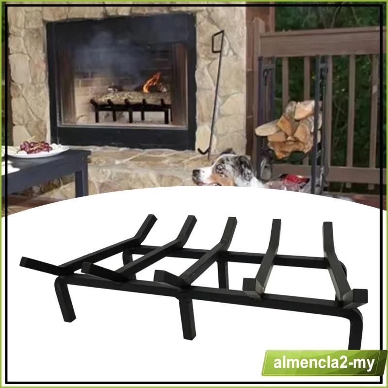 [AlmenclafdMY] Firewood Rack Black Outdoor Heavy Duty Metal Firewood ...