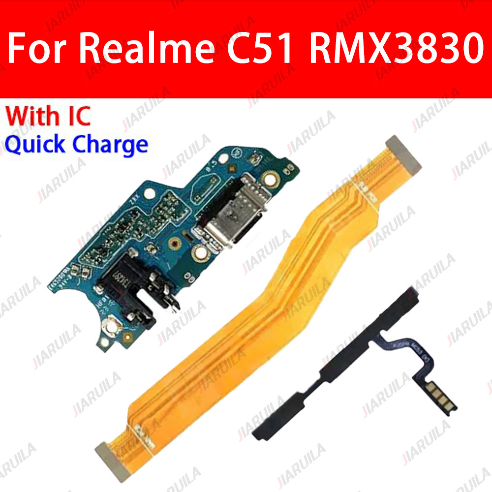 for Realme C51 RMX3830 usb board with ic charging base charge port flex ...