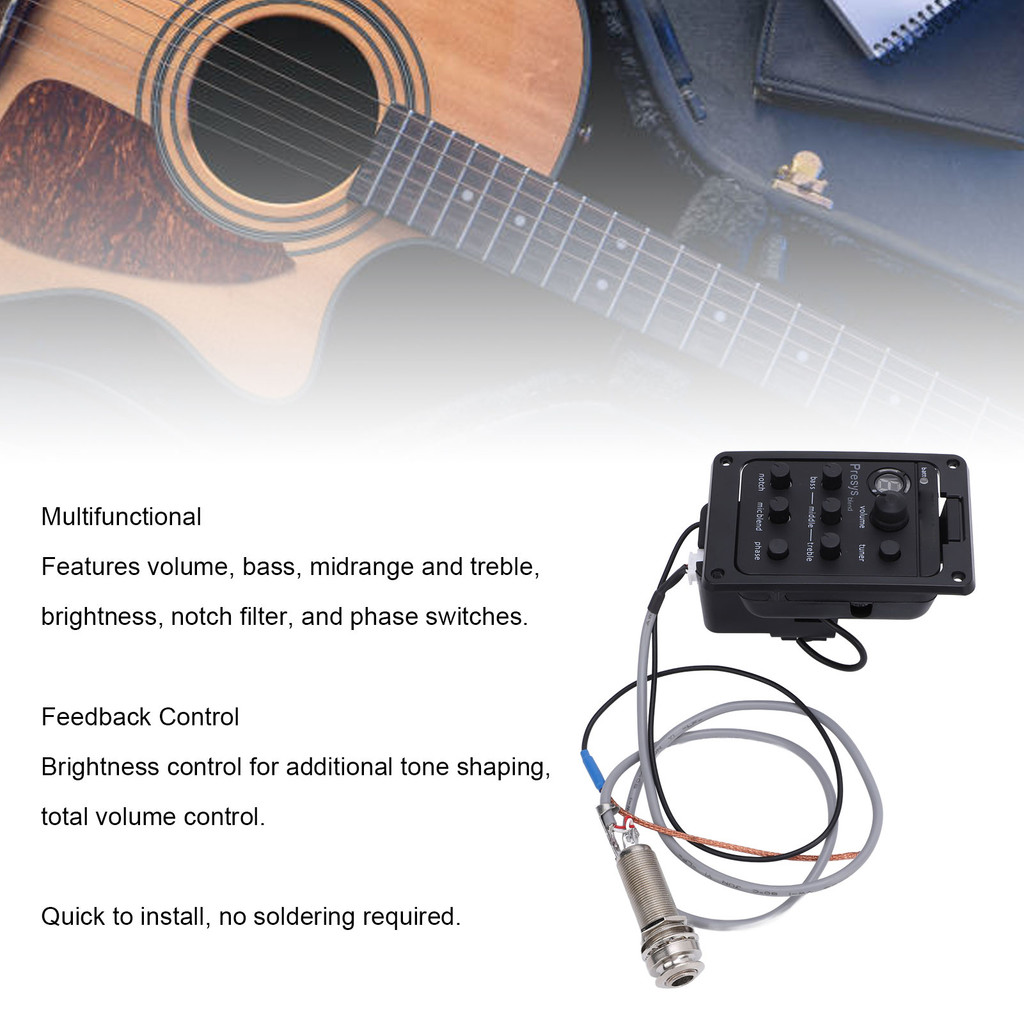 [sunjiac] Guitar Preamplifier High Sensitivity Acoustic Electric Guitar ...