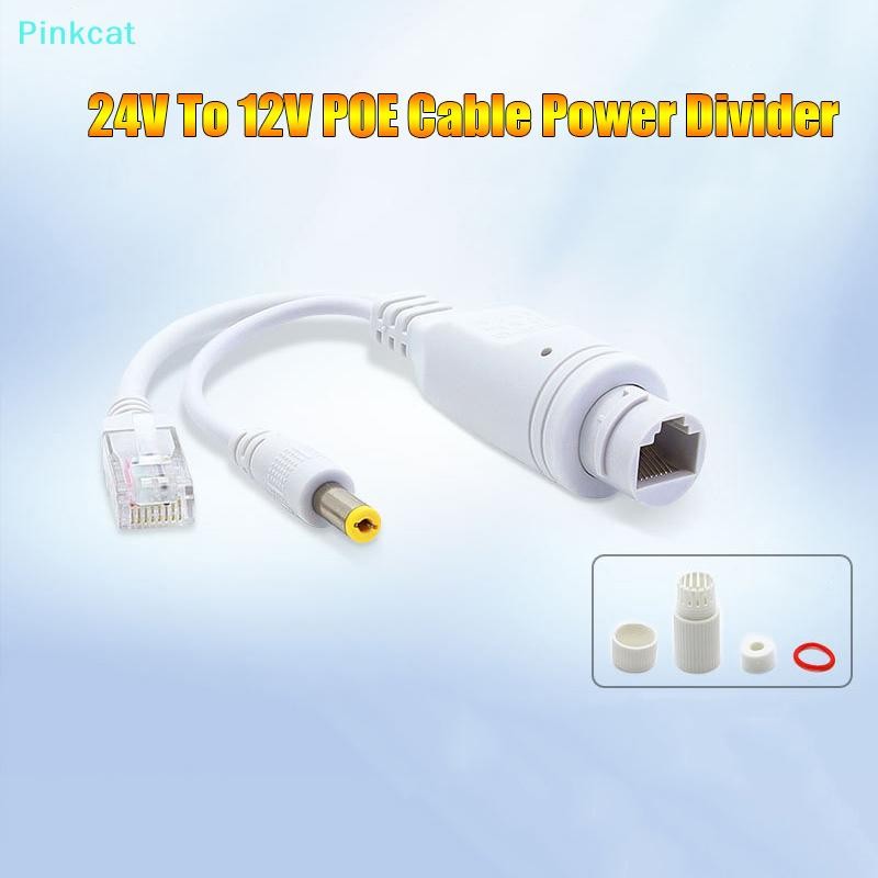 Pinkcat 1pc POE Cable Splitter 24V Convert Into 12V 2A Power Supply ...